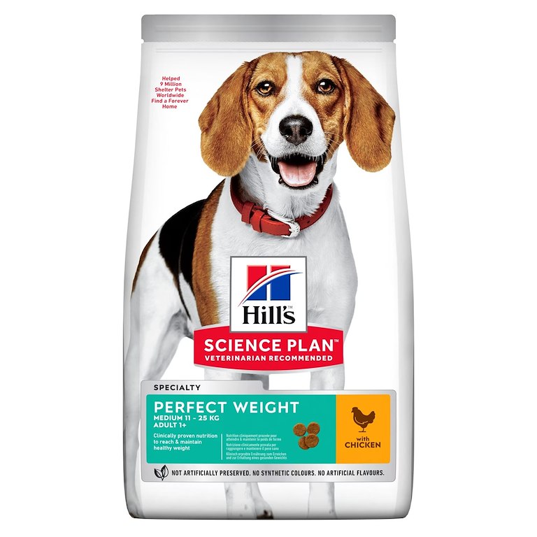 Hills Dog Adult Medium Perfect Weight 2Kg