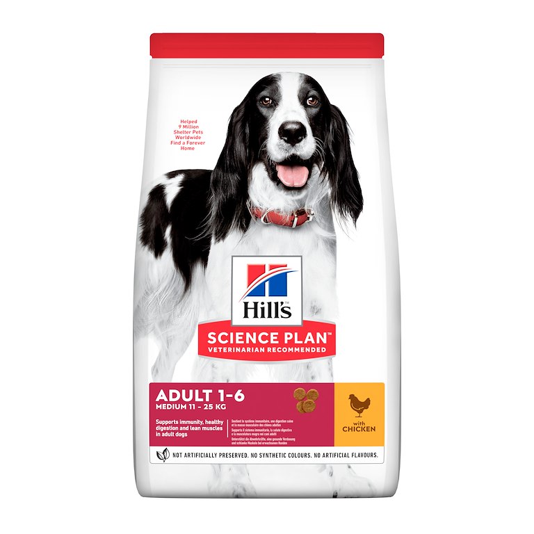 Hills Dog Adult Medium Piletina 14Kg