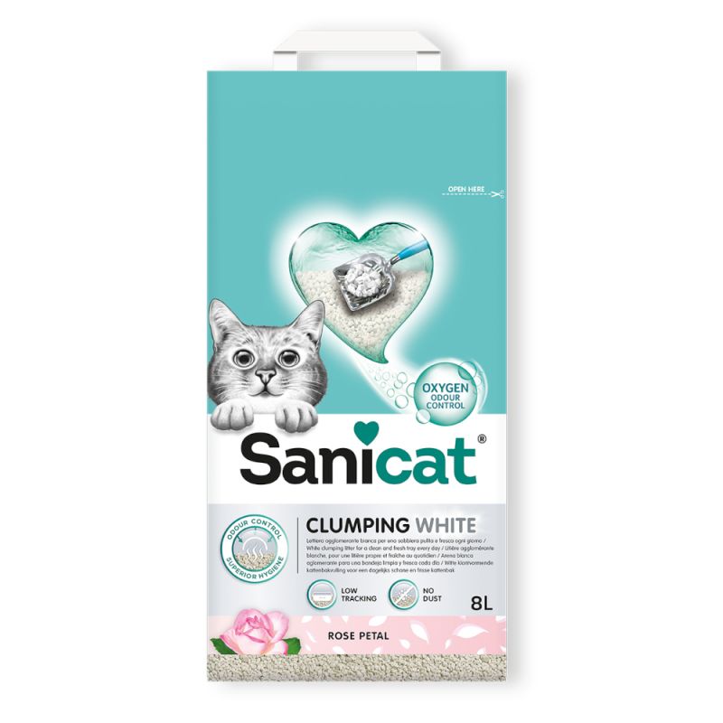 Sanicat Cat Clumping White Rose posip 8L