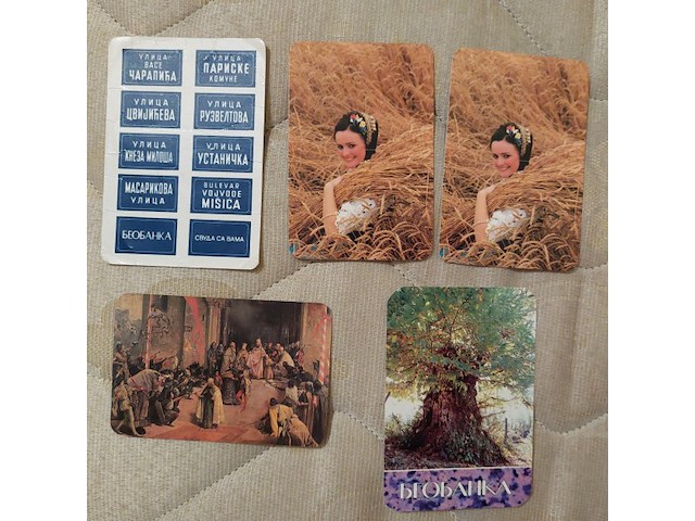 Dzepni kalendari iz 80ih - Jugobanka,Beobanka,Agrobanka