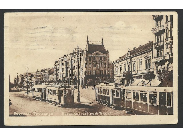 beograd terazije tramvaj hotel moskva 1935