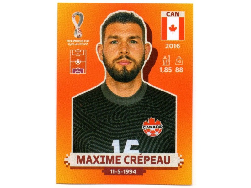 CAN.3 - MAXIME CREPEAU - PANINI FWC Qatar 2022