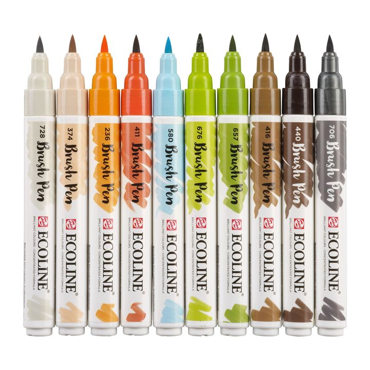 Akvarel olovke Ecoline Brush Pen Architect | Set od 10 komada
