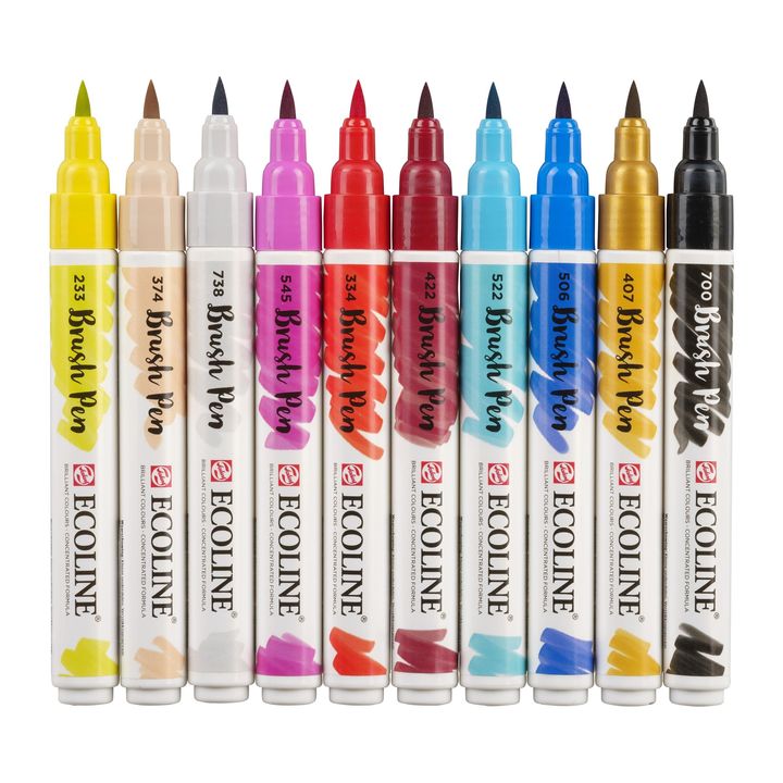 Akvarel olovke Ecoline Brush Pen Fashion | Set od 10 komada