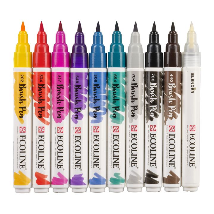Akvarel olovke Ecoline Brush Pen Hand Lettering | Set od 10 komada
