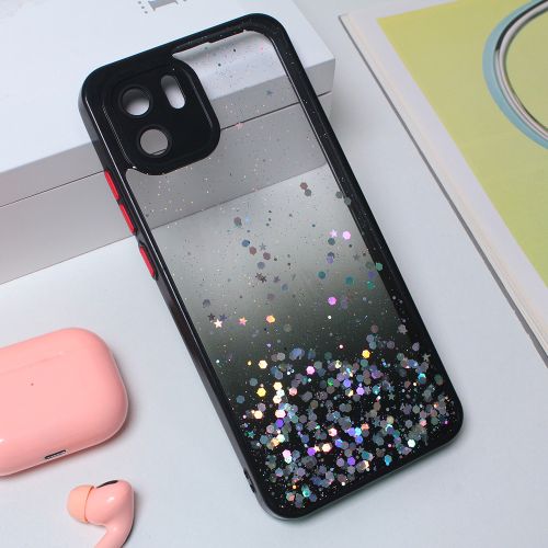 Futrola - maska Frame Glitter za Xiaomi Redmi A1/Redmi A2 crna