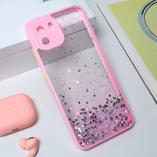 Futrola - maska Frame Glitter za Xiaomi Redmi A1/Redmi A2 roze