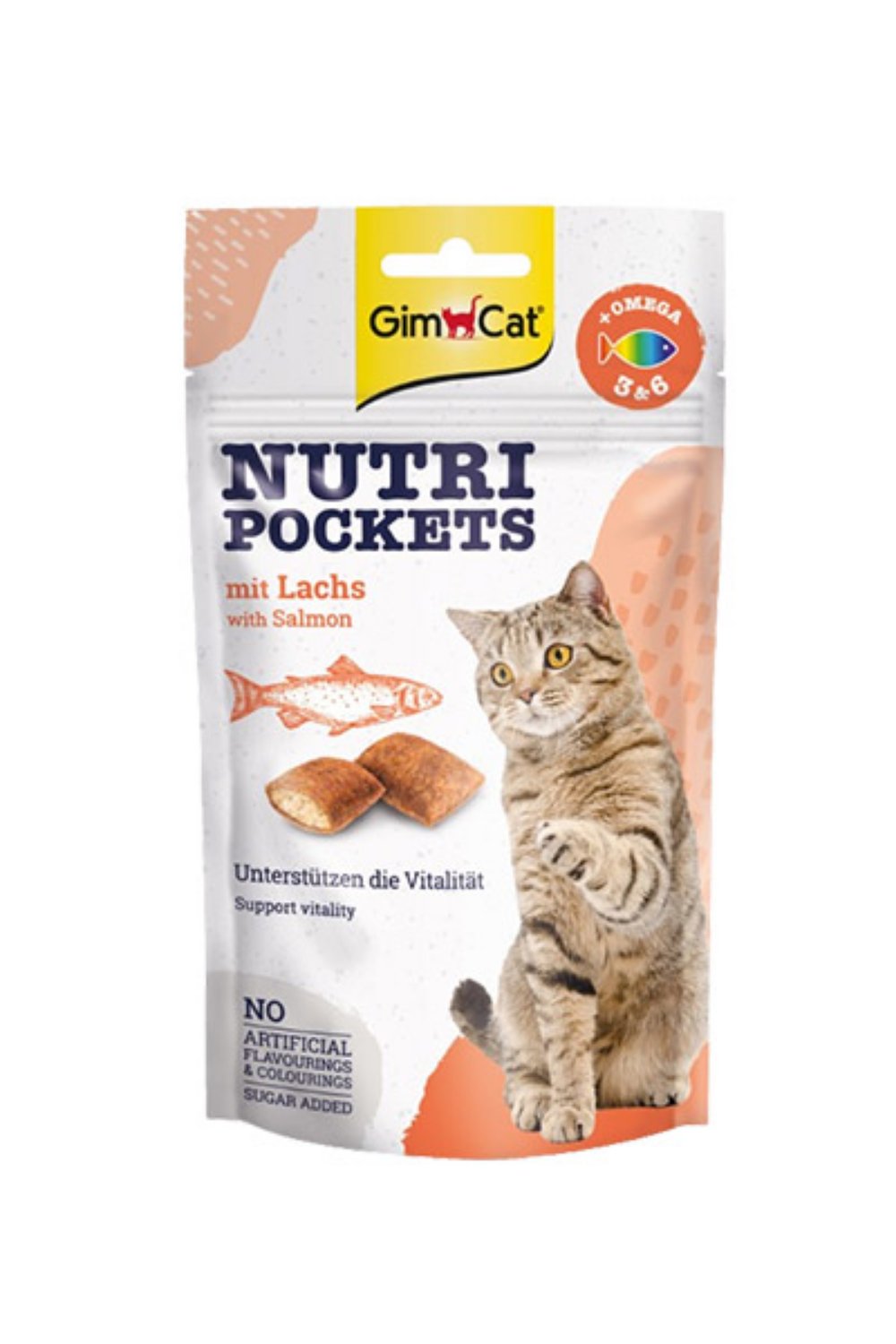 GIMCAT NUTRI POCKETS LOSOS I OMEGA POSLASTICE ZA MACKE 60 g