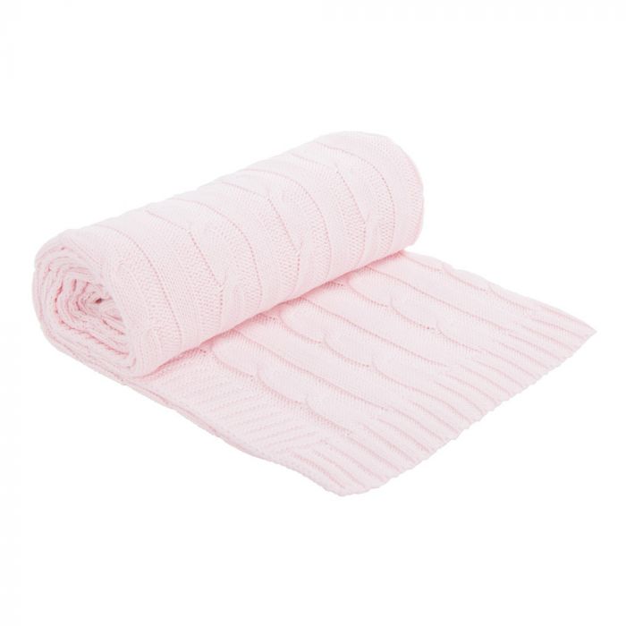 Kikka Boo Pleteno bebi ćebence 75x100cm Light Pink KKB11036