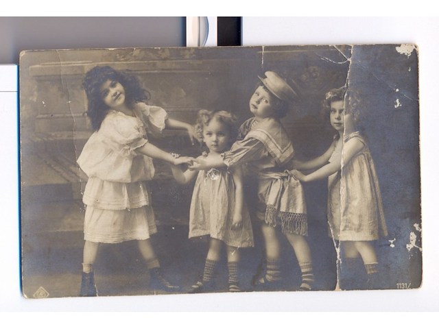 Razglednica fotografija dečji motiv 1909.