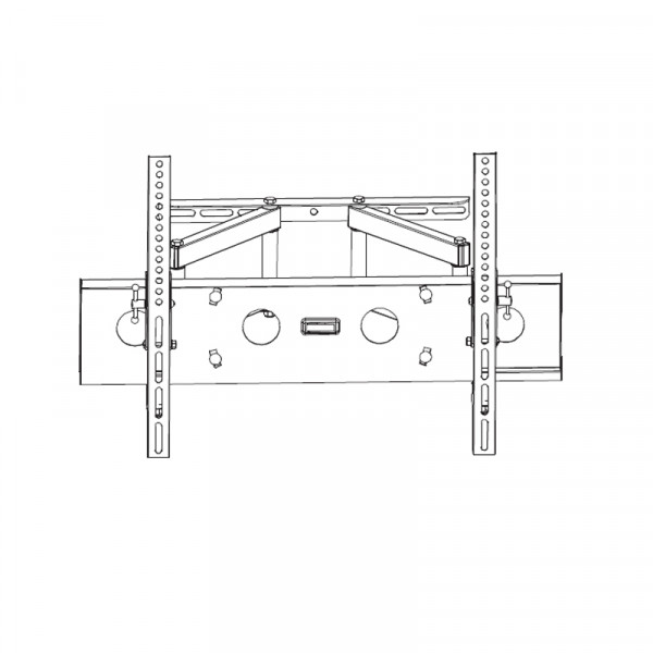 Nosac za TV/32''- 80''/TILT/NAGIB 0~-10°/ROTACIJA ±45°/VESA 600x400/težina do 50kg/8-42 cm od zida/crn