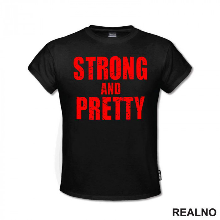 STRONG AND PRETTY - RED - TRENING - MAJICA