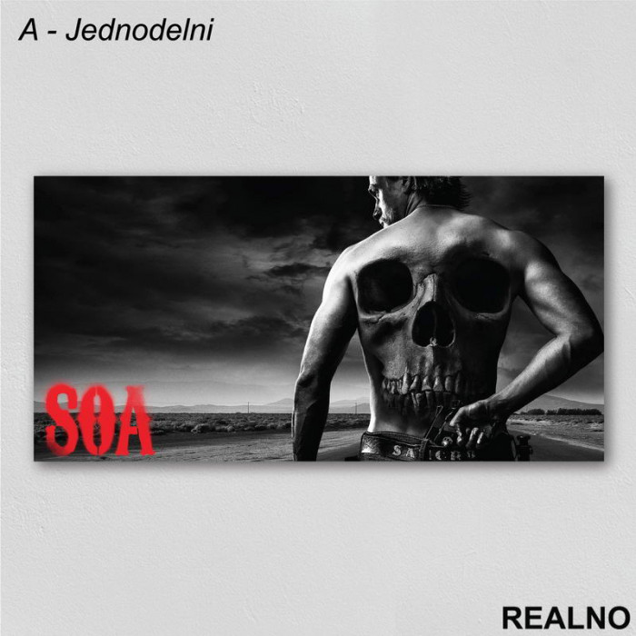 JAX - RED LOGO - SONS OF ANARCHY - SOA - SLIKA NA PLATNU - KANVAS