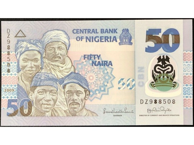 Nigerija 50 naira 2009 UNC zamenska DZ