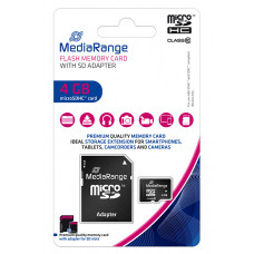 MicroSD kartica MediaRange (+ SD adapter) 4GB