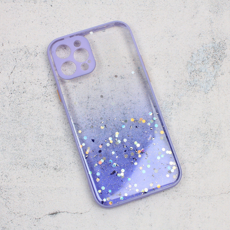 Maska Frame Glitter za iPhone 12 Pro 6.1 ljubicasta