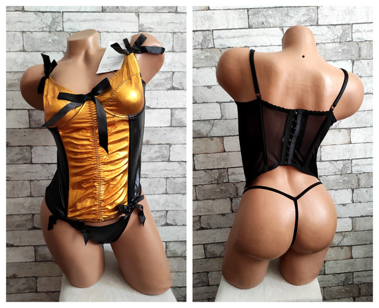 NOVO! PVC SEXY SET KORSET + TANGE VEL. XL