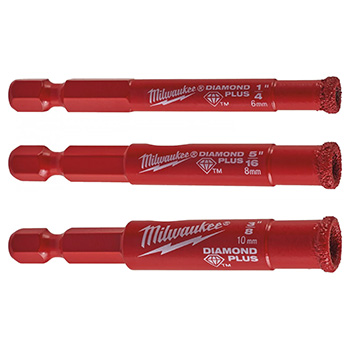 Milwaukee set od 3 dijamantske burgije za izuzetno tvrde materijale 6-10mm 4932471771