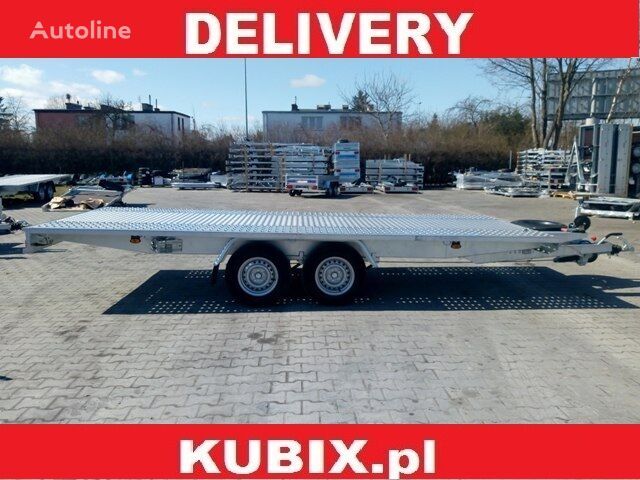 Nova Kubix twin-axle straight car hauler, 500×210, metal sheet, low wh prikolica autotransportera