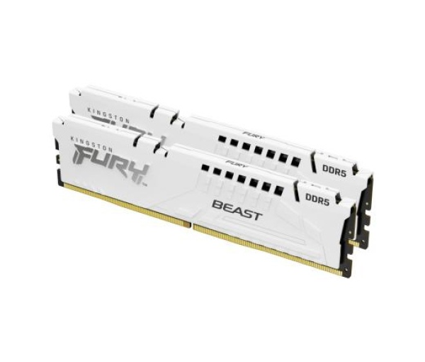 KINGSTON Fury Beast DDR5 5200MHz CL40 32GB Kit2 Intel XMP White