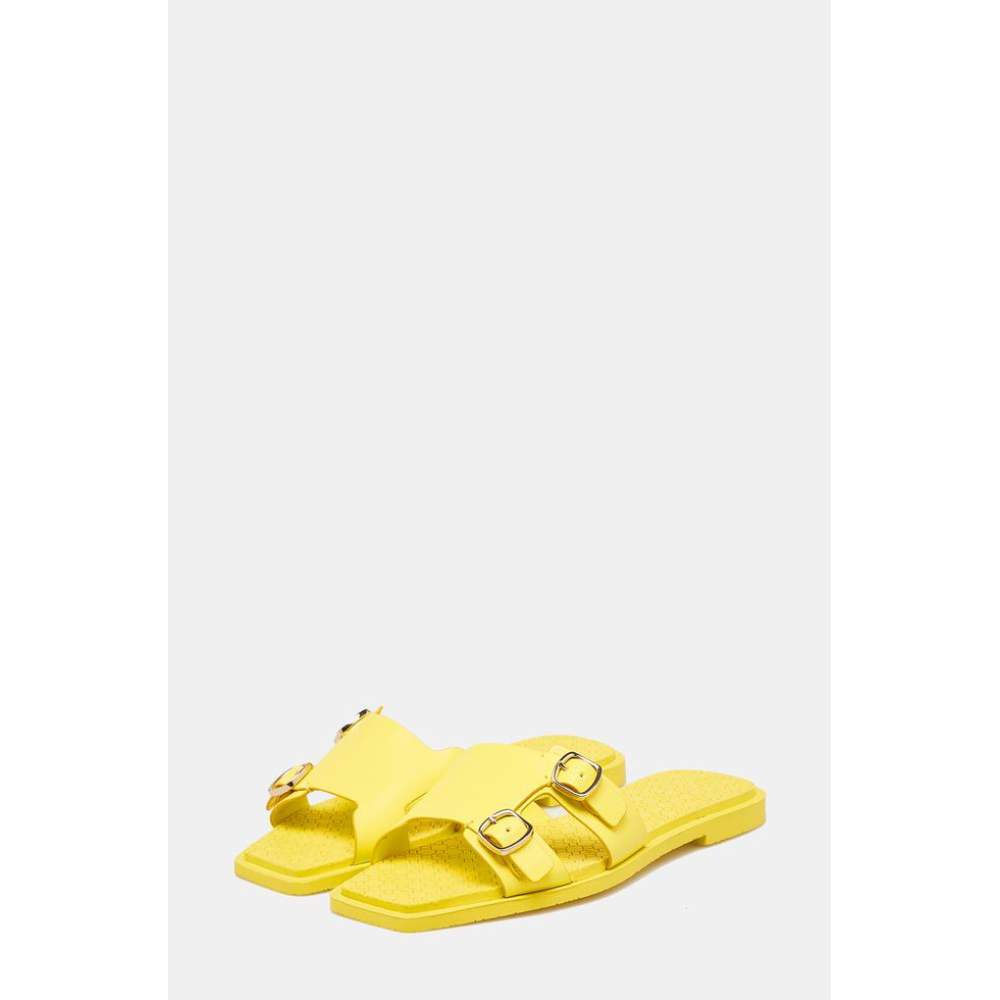 Santoni YELLOW LEATHER SLIPPER