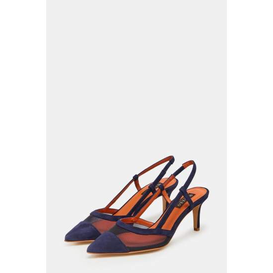 Vakko NAVY BLUE HEELED SHOES