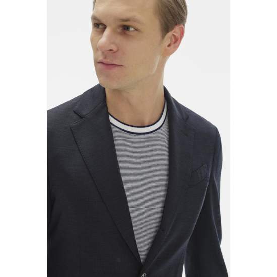 Vakko NAVY BLUE JARSE SUIT