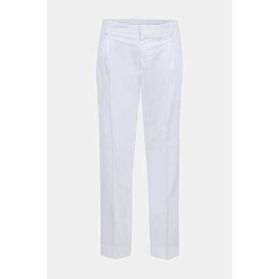 Vakko SINGLE PLEATED WHITE TROUSERS