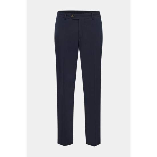 Vakko NAVY BLUE COTTON PANTS