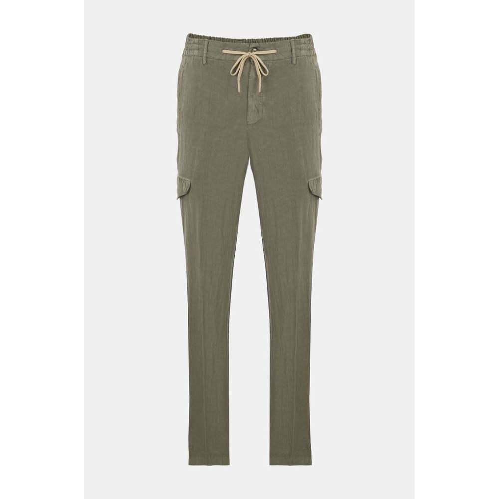 Vakko CARGO GREEN PANTS WITH POCKETS
