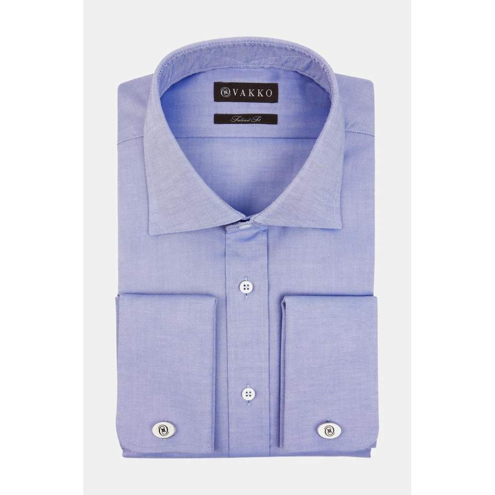 Vakko OXFORD TURNED Cuff SHIRT