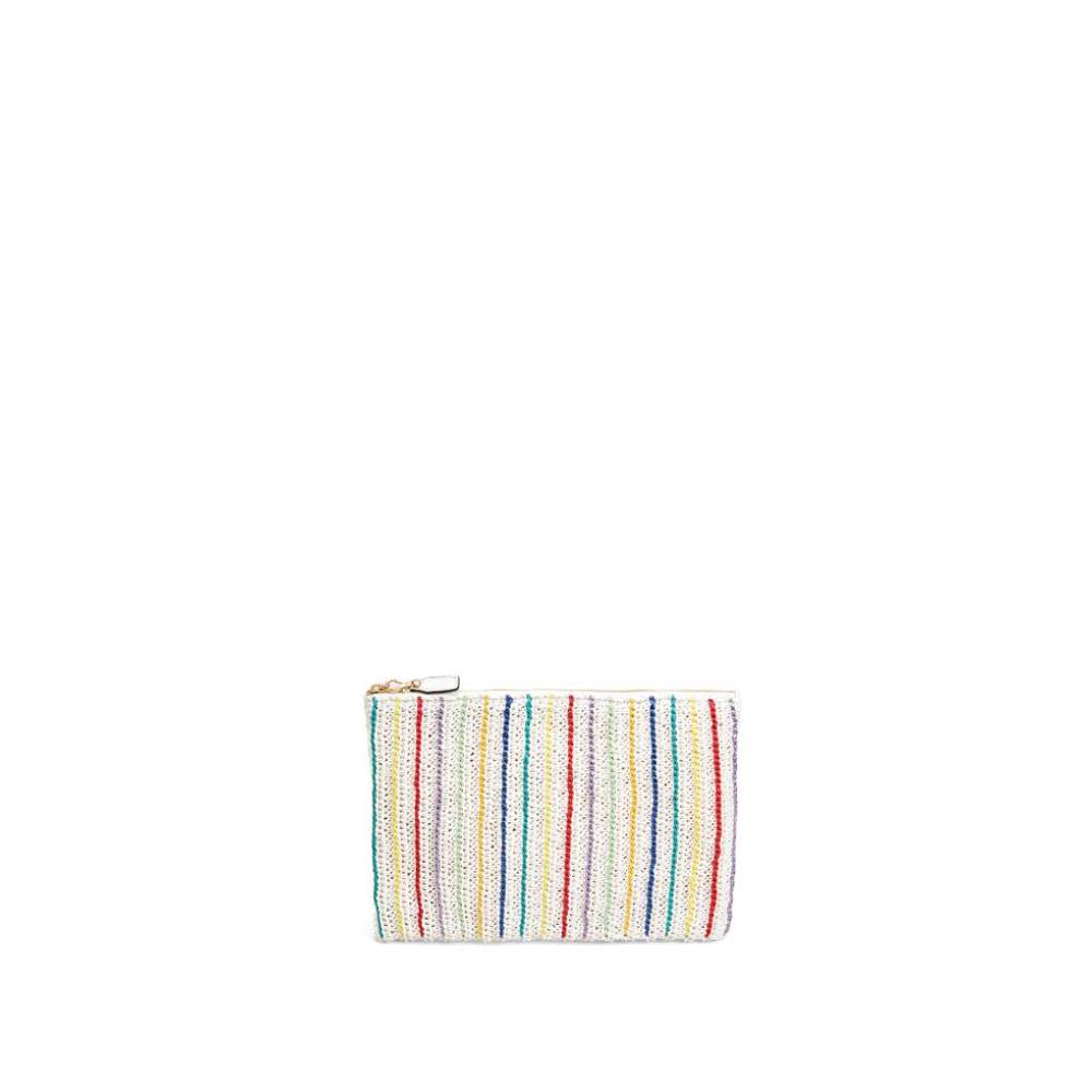 My Beachy Side Emily In Paris WHITE STRIPED BAG