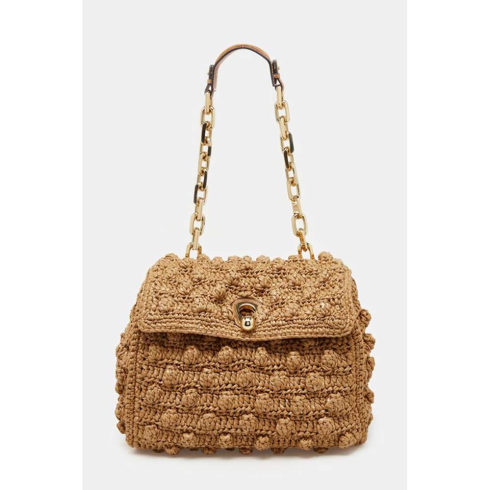 Ermanno Scervino NATURAL KNITTED BAG