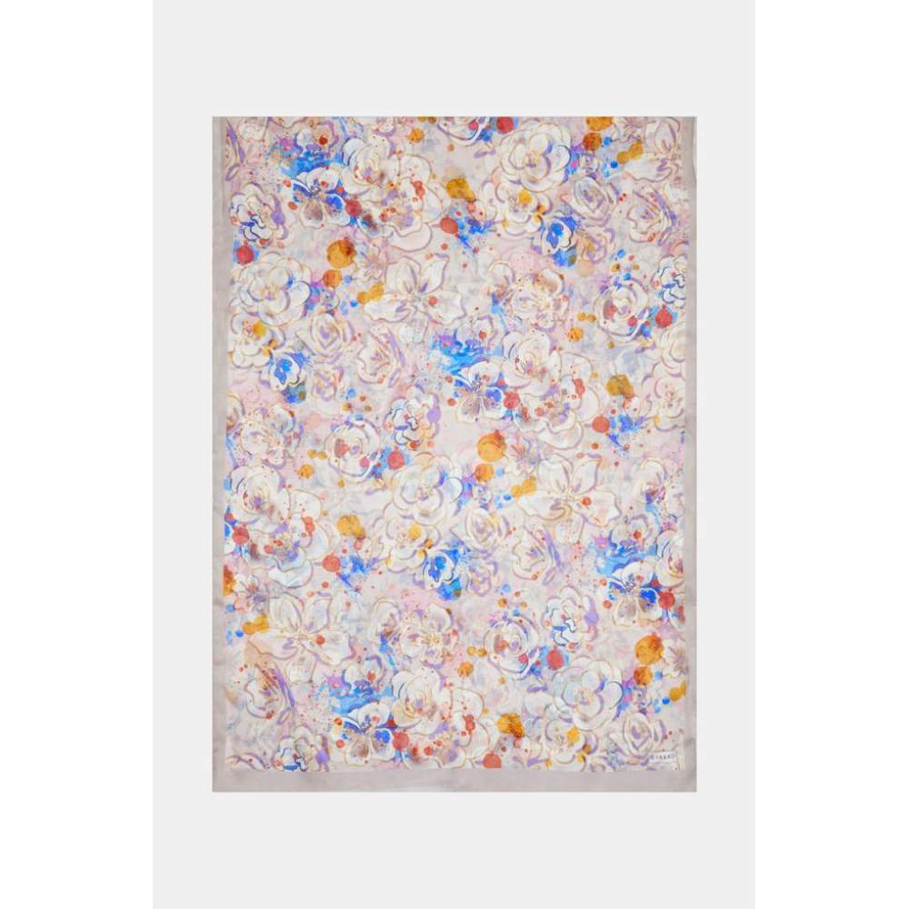 Vakko FLORAL PATTERNED ETAMIN VOUL SHAWL
