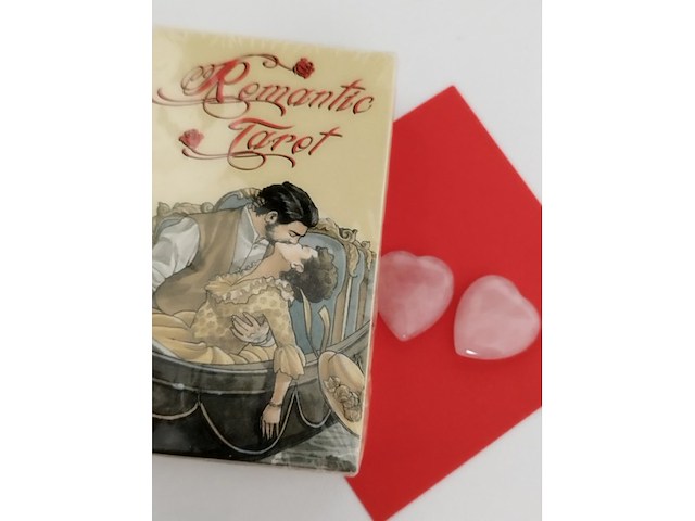 Romantic tarot cards+ rozen kvarc kristali srce