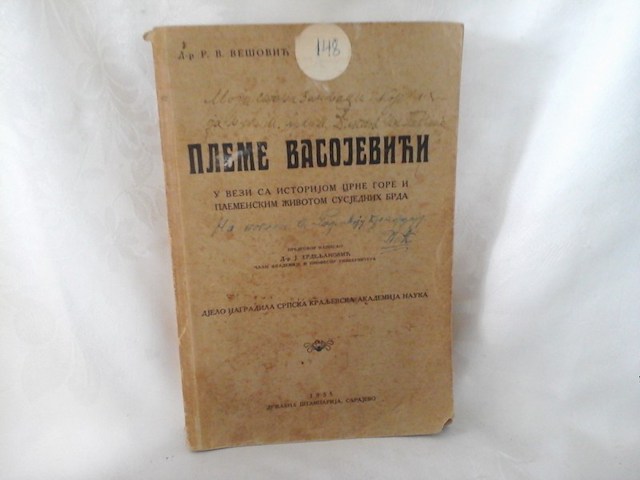 Pleme Vasojevića Vešović izd 1935 godine