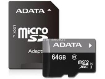 Memorijska kartica&nbsp;UHS-I MicroSDXC 64GB class 10 + adapter AUSDX64GUICL10-RA1