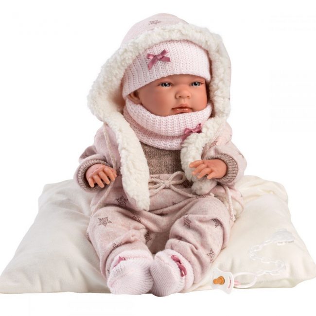 Llorens lutka beba Nika u roze jakni sa zvezdicama
