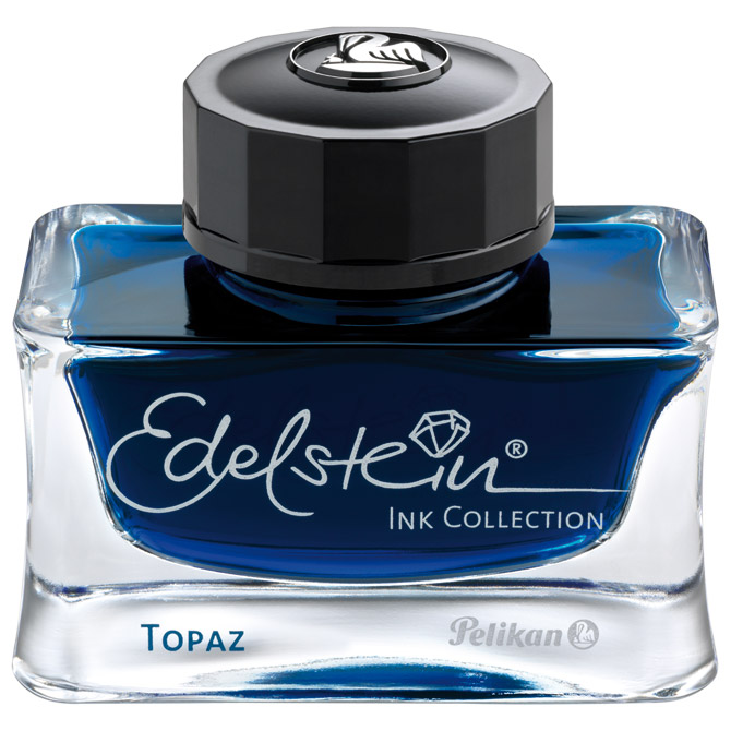 Tinta za nalivpero bočica 50ml Edelstein Pelikan 339382 tirkizno plava (topaz)