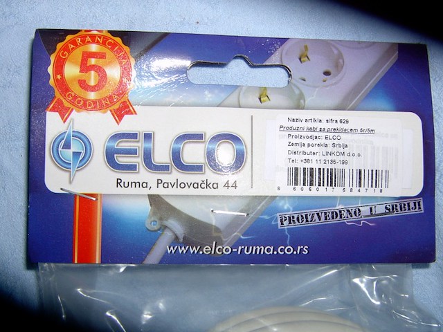 PRODUZNI kabl 5m ELCO 5komada