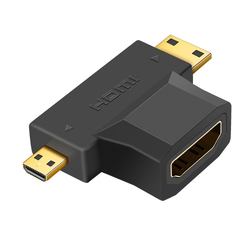 ADAPTER HDMI zeski- MICRO HDMI muski+MINI HDMI muski, POD UGLOM