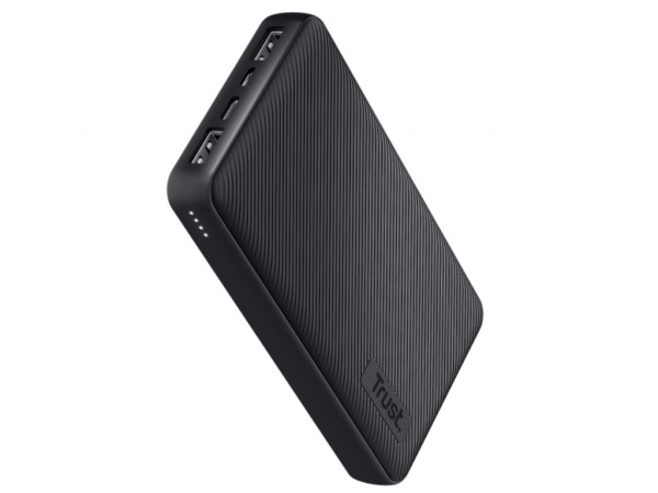 Trust Primo 15W / 15000 mAh Type-C two-way charge, micro in, 2x Usb out, Powerbank crni 24677