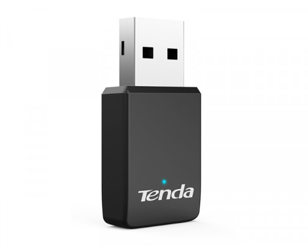 Tenda U9 Wireless AC650 Dual Band, 20dBm, 200mbps-2,4GHz, 433mbps-5GHz, USB Adapter Black