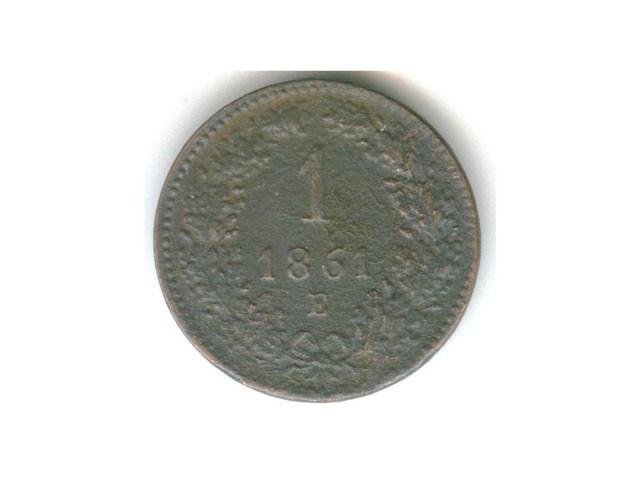 Austrija 1 kreuzer 1861 E