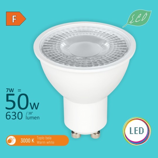 GU10 M2 7W 3000K MR16 ECO LED sijalica 240V 630lm 38° Mitea Lighting