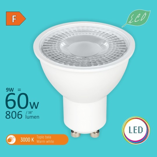 GU10 M2 9W 3000K MR16 ECO LED sijalica 240V 806lm 38° Mitea Lighting