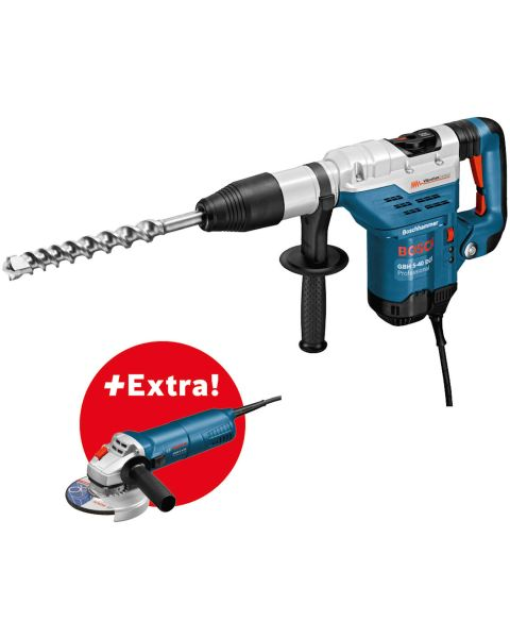 Bosch Elektro-pneumatski čekić GBH 5-40 DCE, SDS-max + ugaona brusilica mala GWS 9-125, 0615990J9Z