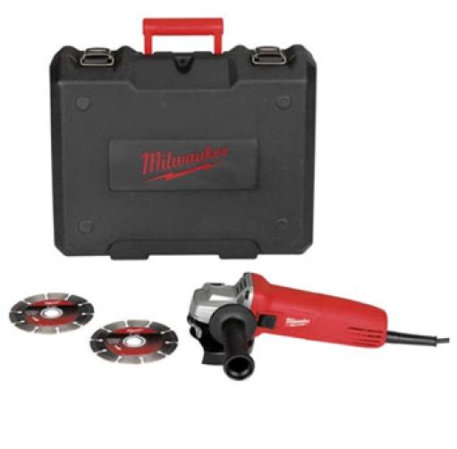 Milwaukee ugaona brusilica 1000 W AG 1000-125 EK D-SET u koferu + POKLON 2 x Dijamantski disk