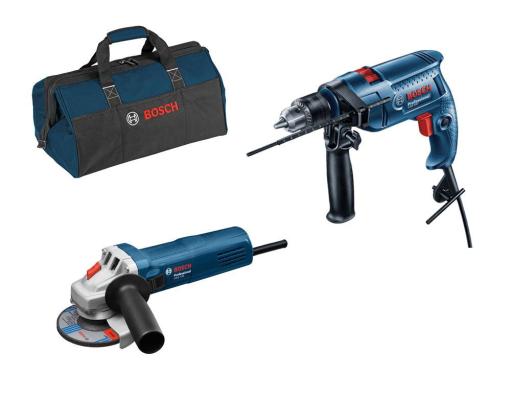 Bosch set vibraciona bušilica GSB 550 + GWS 750-125 + torba, 0615990M3M