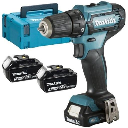 Makita DF333DNX10 aku bušilica odvijač, 2x5.0Ah + 1x2.0Ah